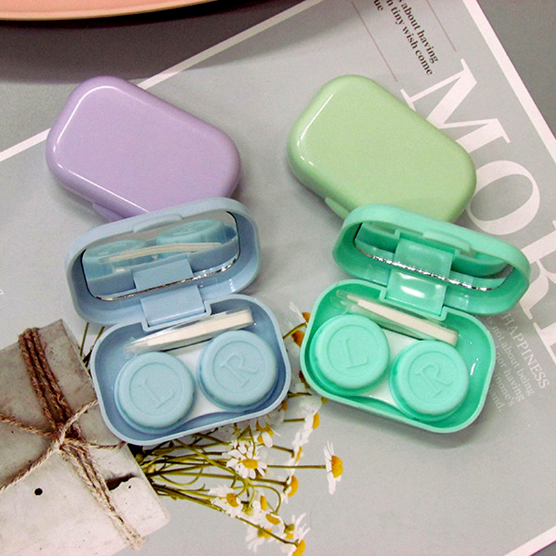Cheap Contact Lens Cases Portable Designer Fashion Eye Box Kit