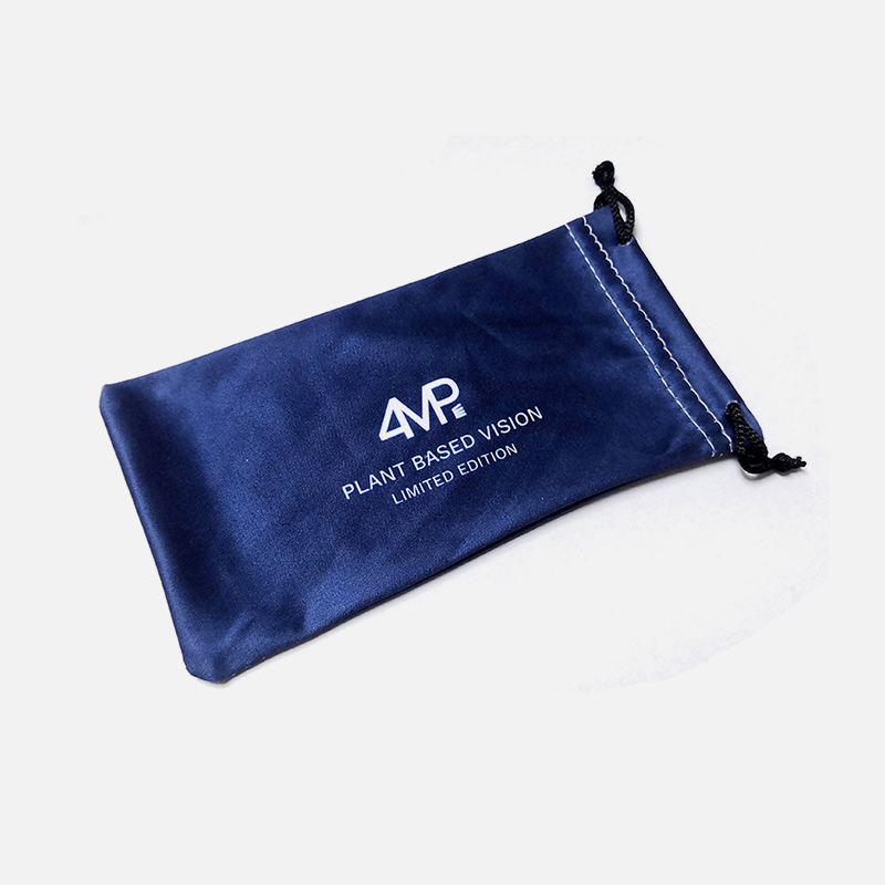 Custom Printed Drawstring Bags Black Velvet Large Eyeglass Bag